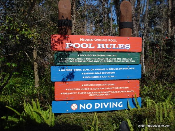 Pool Rules | Disney's Wilderness Lodge Fan Site